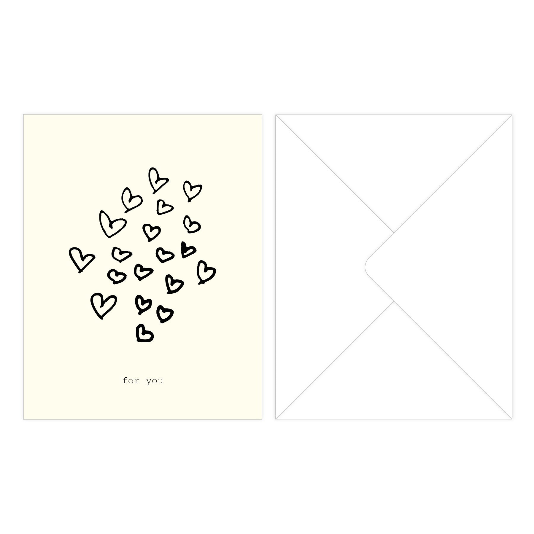 Greeting card, "For you" with envelope – Pilgrim